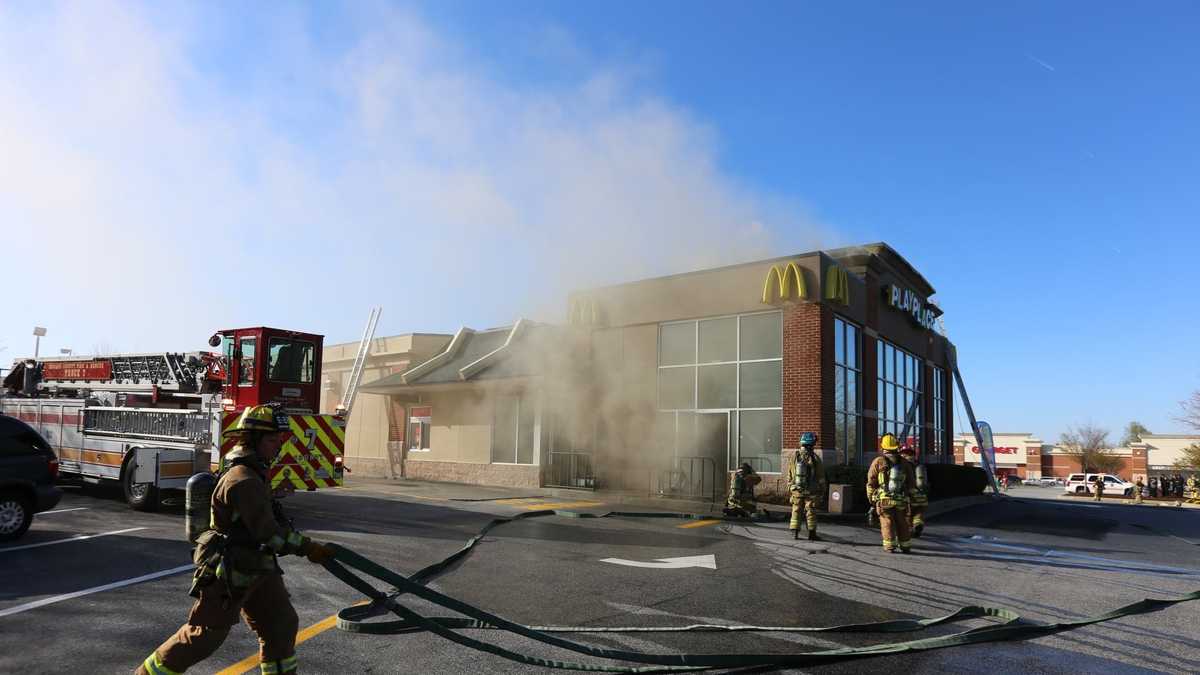 Images: Firefighters battle blaze at McDonald's
