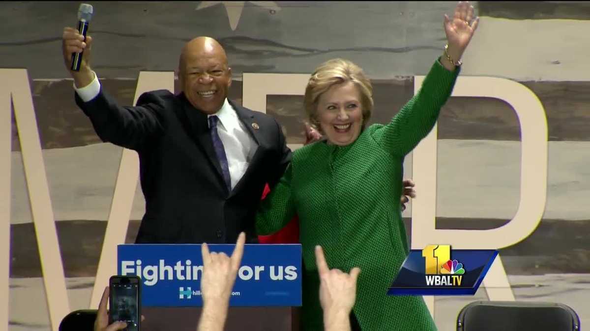 Hillary Clinton rallies supporters in Baltimore