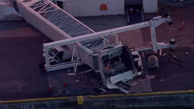 Images: Cruise ship hits gangway