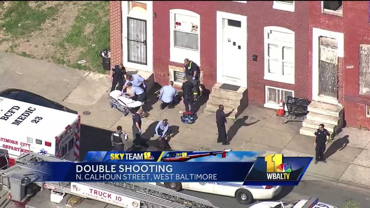 2 men shot on Calhoun Street in Baltimore