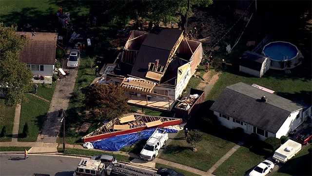 2 trapped in partial house collapse extricated