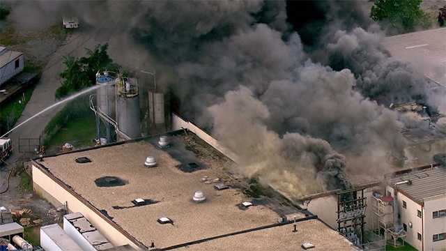 Photos: Massive fire consumes warehouse