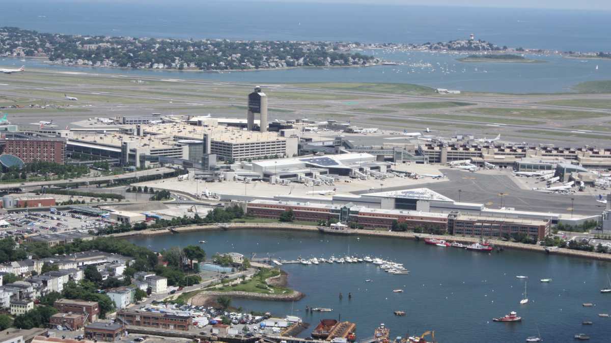 Boston from air: compare 1920s with 2013