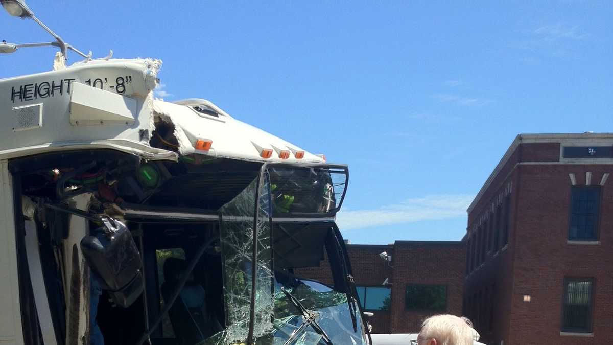 Images: More than dozen injured in MBTA bus crash