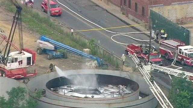 Fire breaks out in oil storage tank