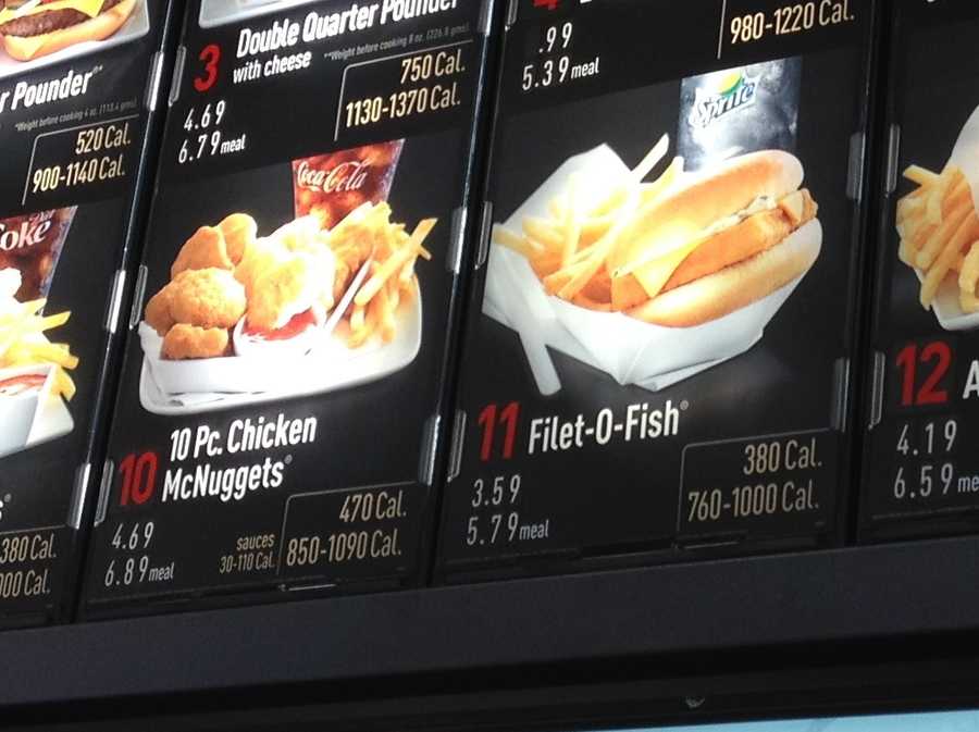 Images: See photos of McDonald's new Calorie menus