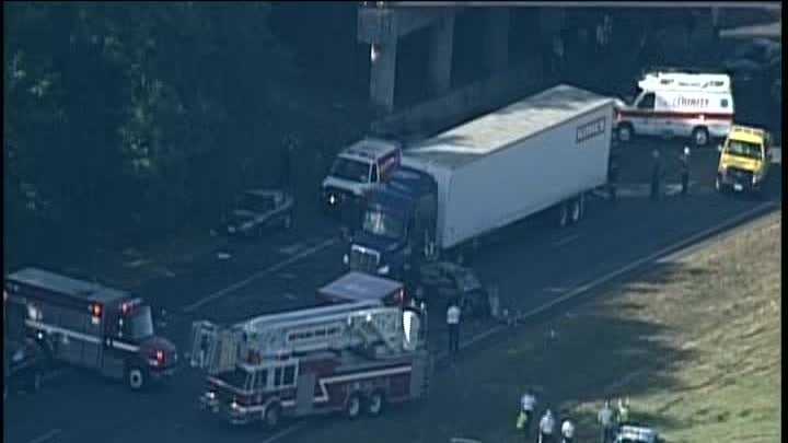 Photos: Truck, vehicle involved in I-495 fatal crash