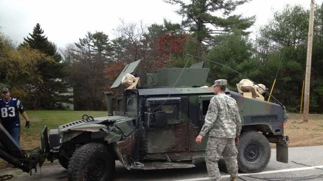 2 seriously hurt in crash involving National Guard Humvee