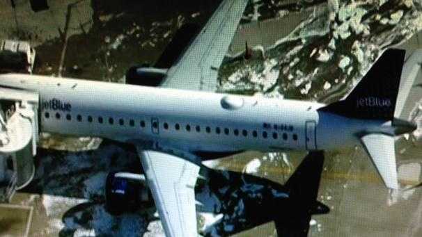 JetBlue plane from Boston catches fire after landing