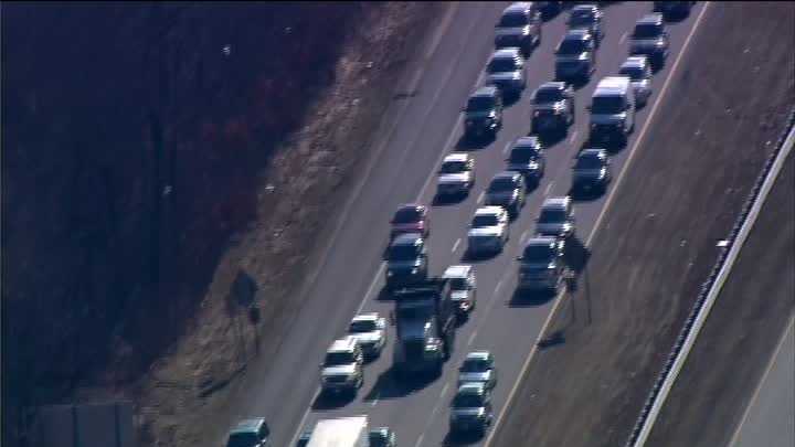 Photos: Crash snarls traffic along Route 24