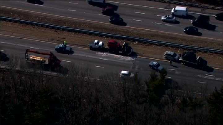 Photos: Crash snarls traffic along Route 24