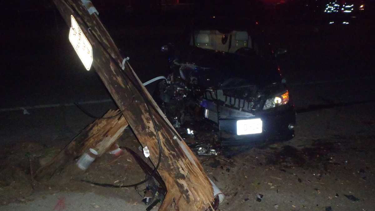 Photos: Driver crashes into utility pole