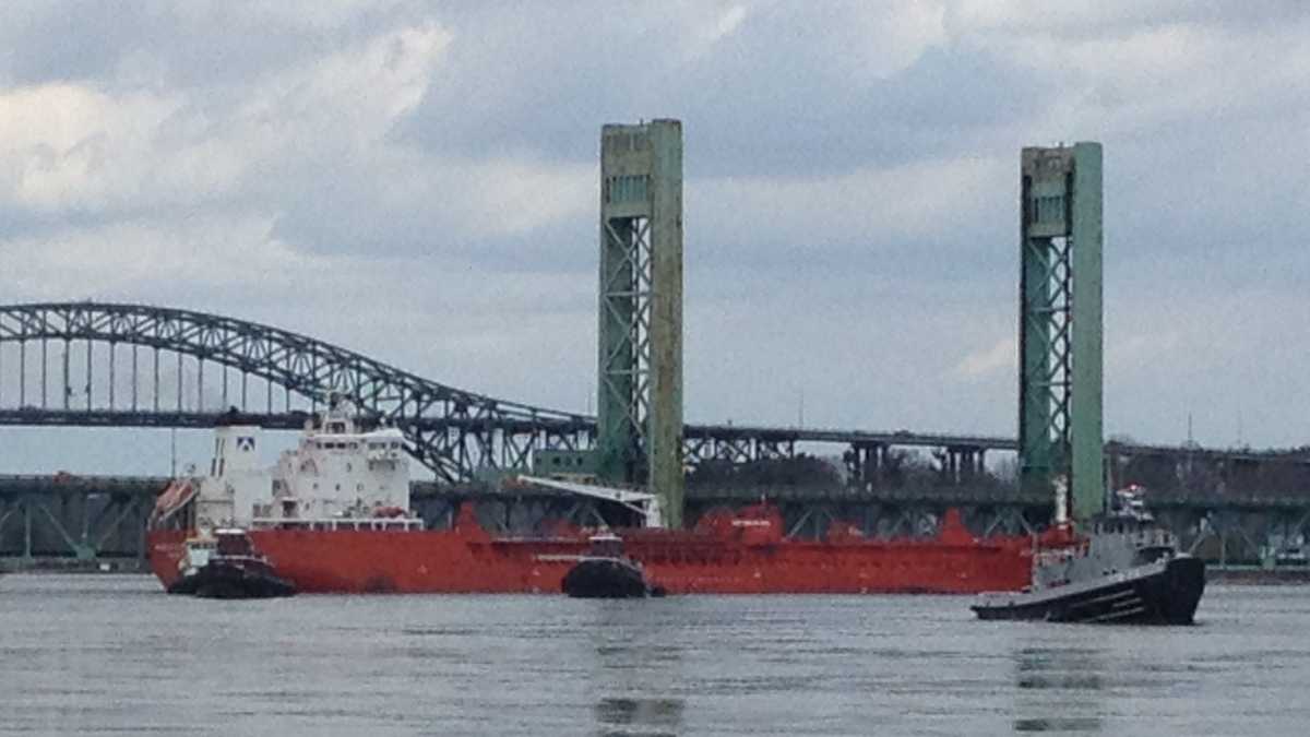 Images: Tanker hits bridge