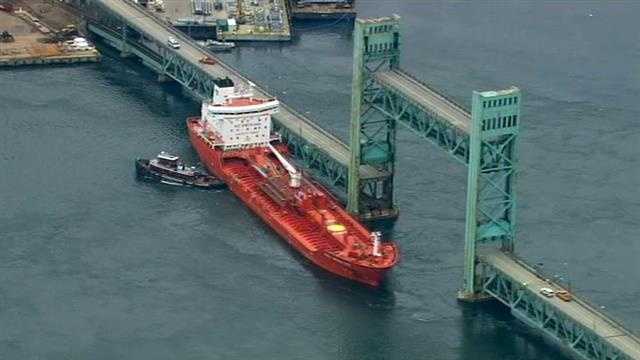 Bridge damaged by tanker reopens