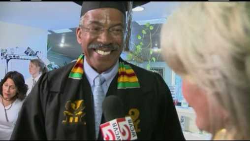 Longtime Channel 5 anchor receives college degree
