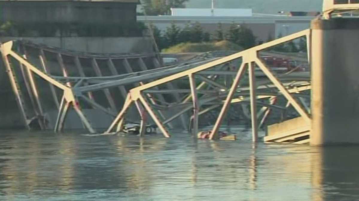 Photos: Interstate highway bridge collapses in Washington state