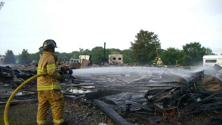 Fire destroys riding stable