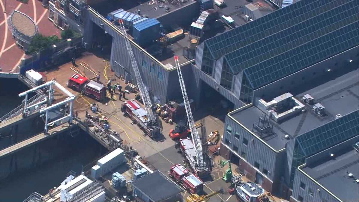 Photos: Fire inside Coast Guard warehouse