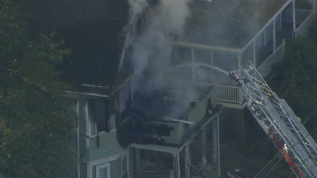 Images: Fire rips through Milton home