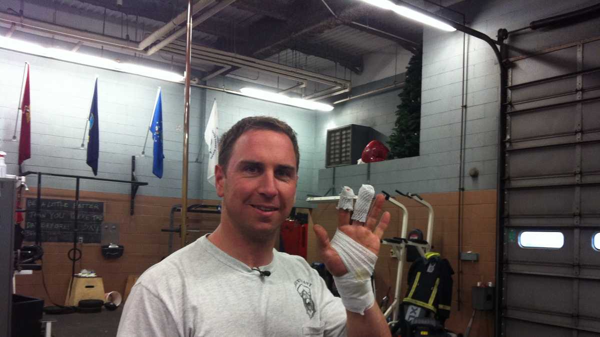 Firefighter trapped in blaze makes Mayday call
