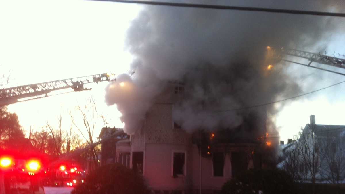 Photos of 3-alarm fire in Newton