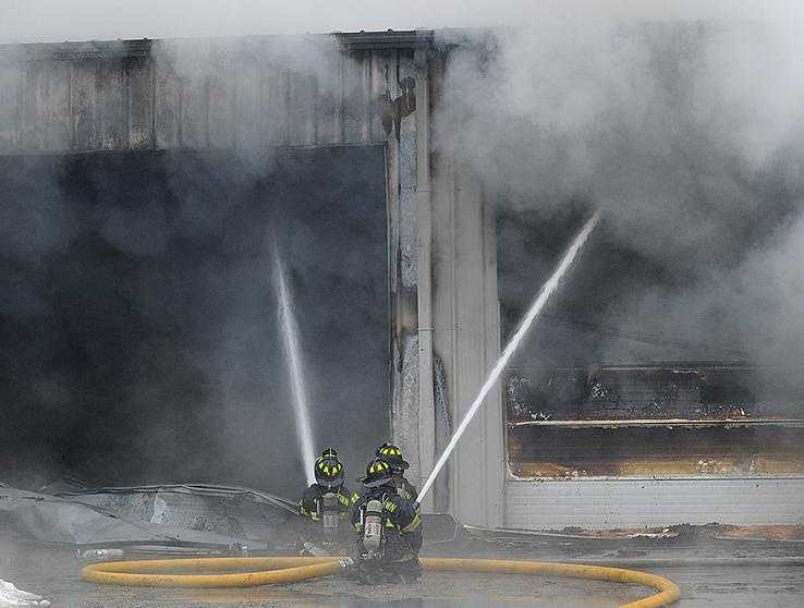 Photos: Fire strikes industrial building