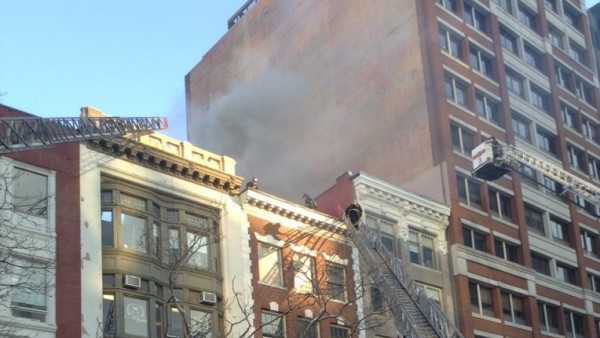 Crews battle fire at downtown Burger King
