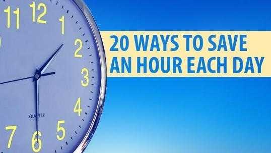 20 ways to save an hour each day