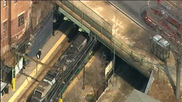 MBTA train derails near Fenway