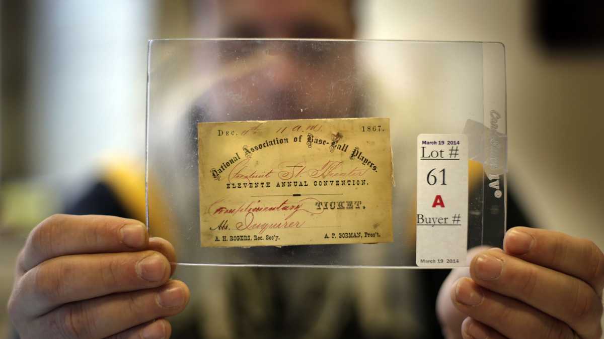 Ticket that defined segregation in baseball at auction