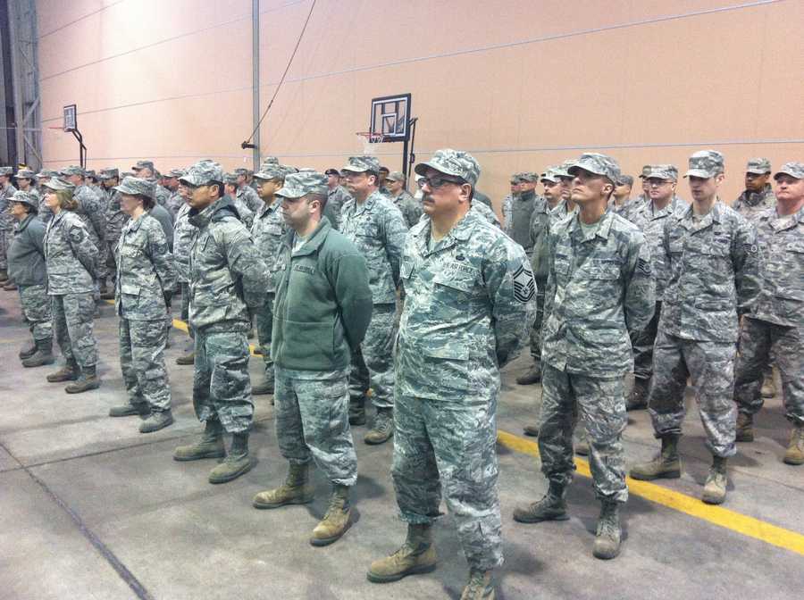 Sendoff ceremony for Cape Cod Air National Guard