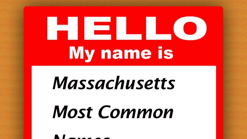 Massachusetts most-common names