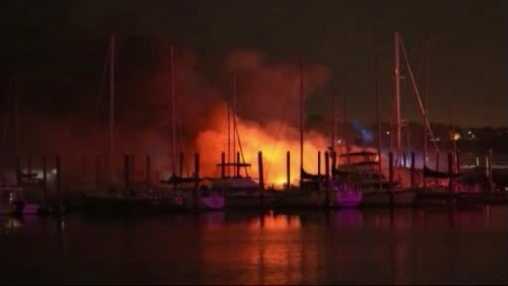 5 boats damaged in marina fire