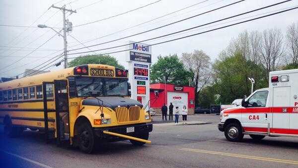 Children at bus stop struck by hit-and-run driver