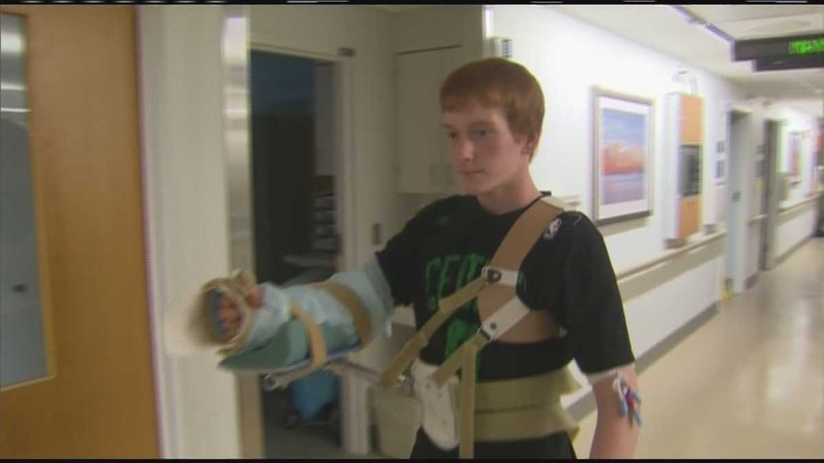 Teen's arm severed in machine, reattached at Boston hospital