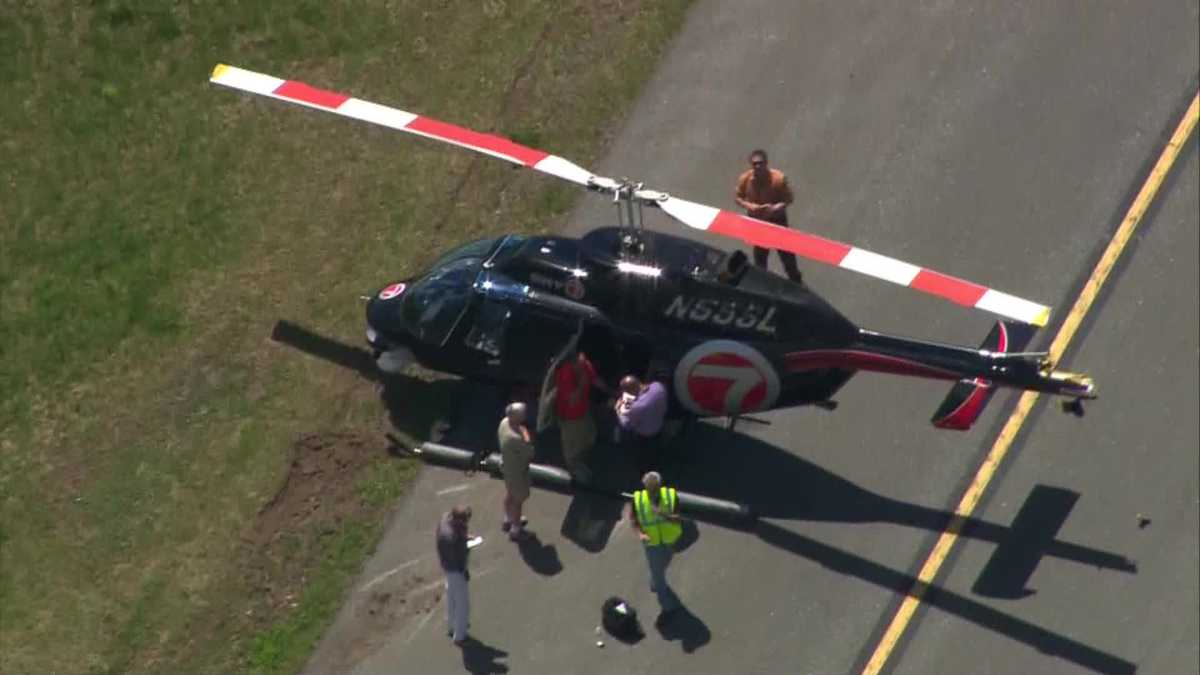 Photos: News helicopter crashes after takeoff