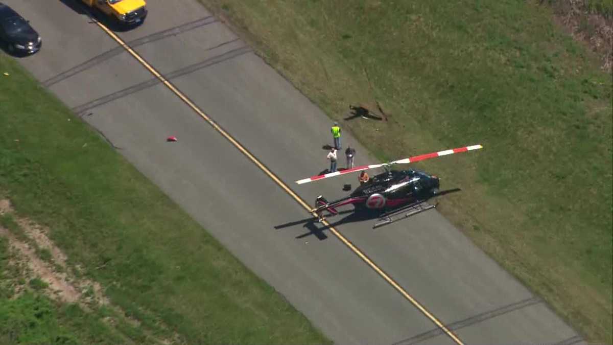 Photos: News helicopter crashes after takeoff