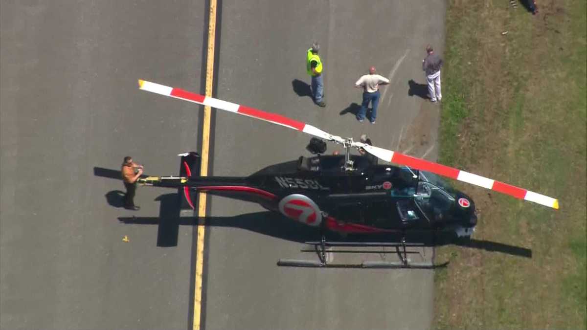 Photos: News helicopter crashes after takeoff