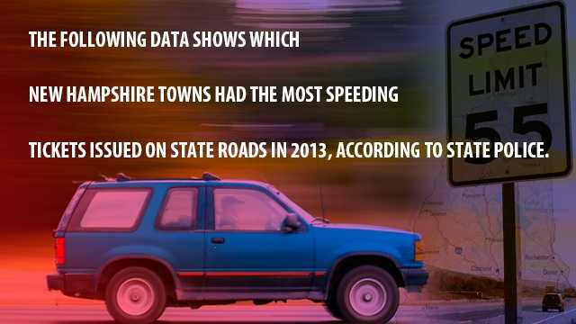 Heading north? NH towns with most speeding tickets
