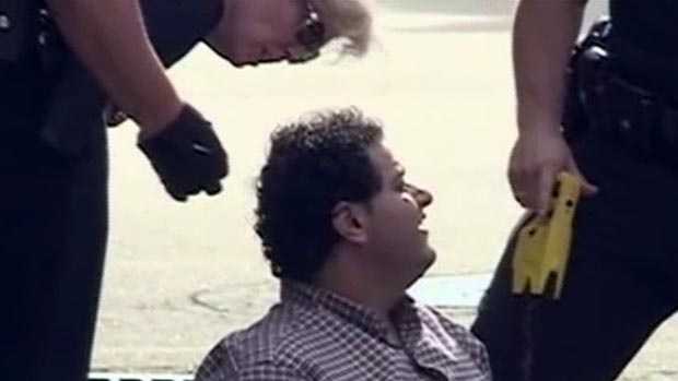 Man accused of wielding knife, making threats inside building