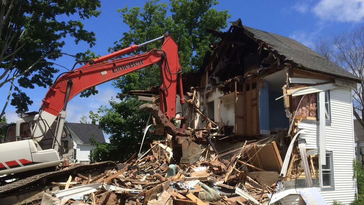 Excavator operator injured when chimney collapses