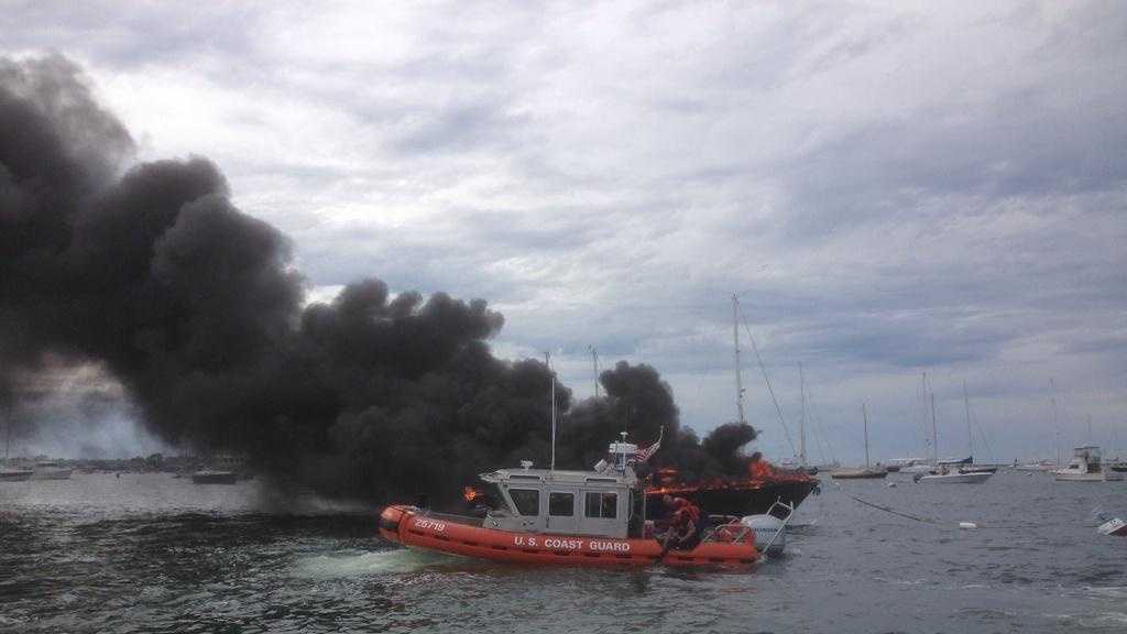 Photos: Boat fire in Nantucket