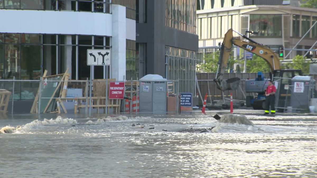 Photos: Water main break floods Seaport district