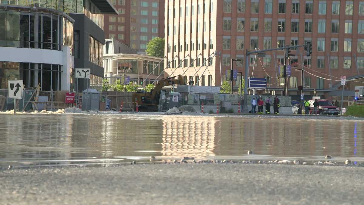 Photos: Water main break floods Seaport district