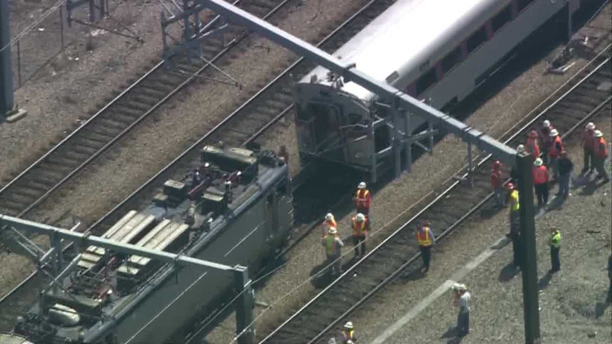 Photos: Amtrak, MBTA train involved in South Station crash