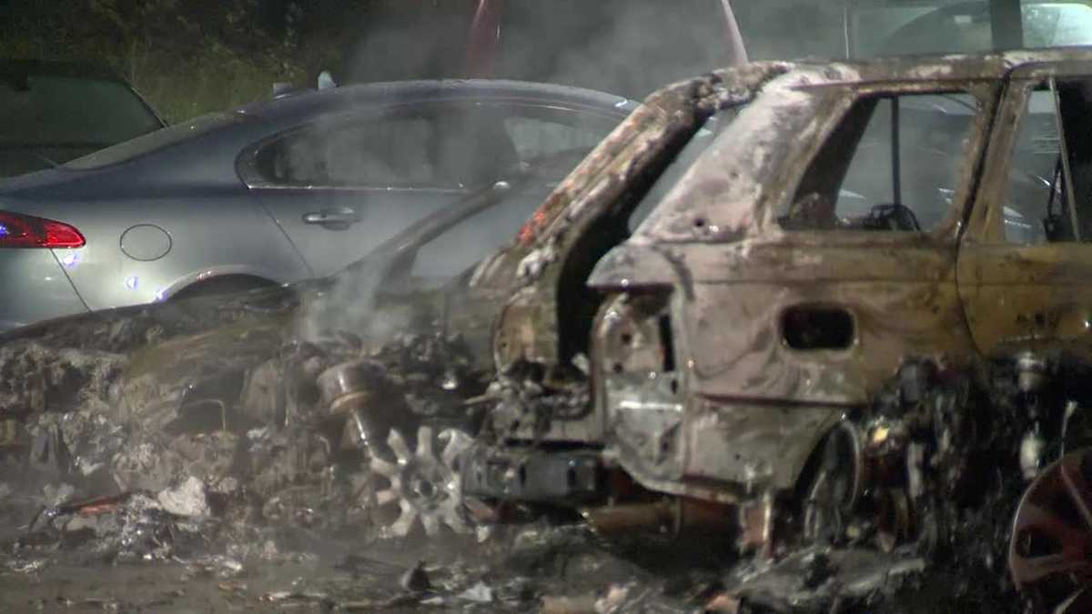 Photos: 20 expensive, high-end cars burn in fire