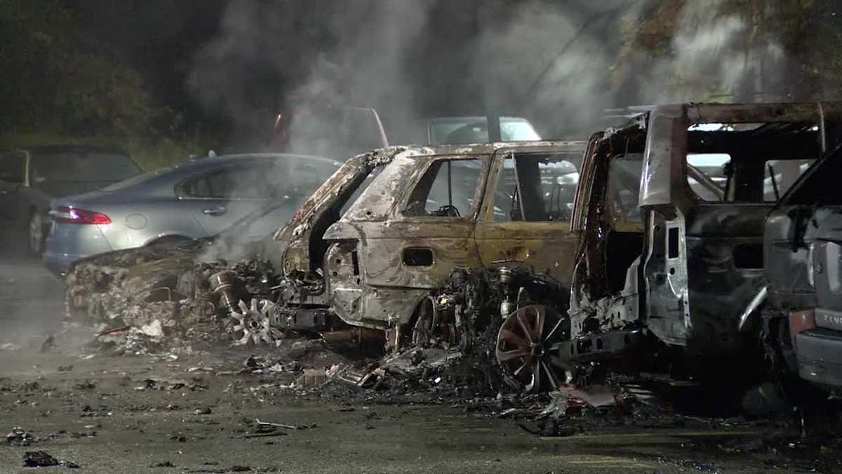 Photos: 20 expensive, high-end cars burn in fire