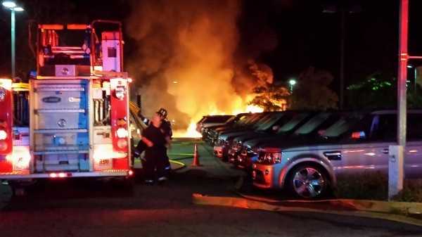 Photos: 20 expensive, high-end cars burn in fire