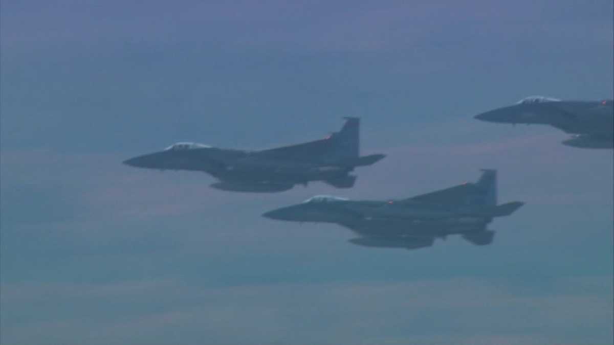 Photos: F-15 flyover Boston, Eastern Massachusetts