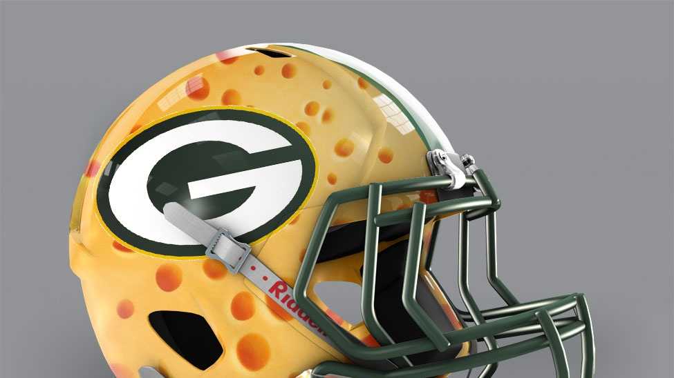 Designer gives NFL team helmets a bold makeover